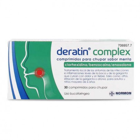 DERATIN COMPLEX 30 COMPRIMIDOS PARA CHUPAR MENTA